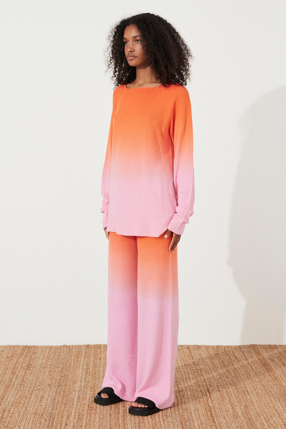 Zulu & Zephyr Pink Ombré Merino Blend Knit Pant | West of Venus